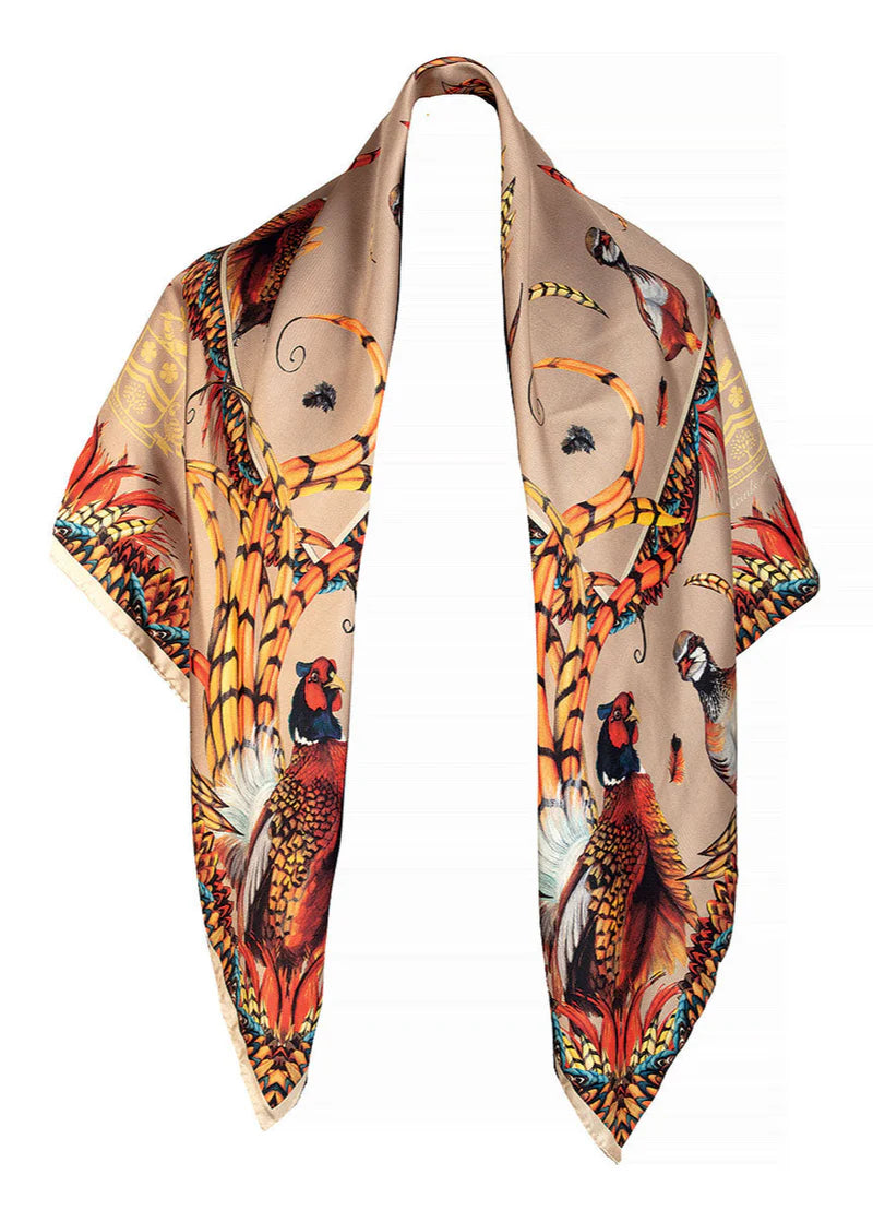 Narrow Heads or Tails Silk Scarf – Upland Bespoke